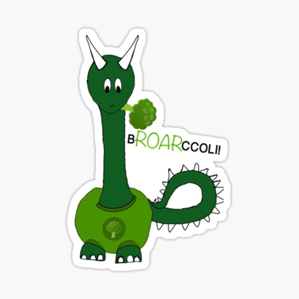 "Broarccoli Dinosaur eating Broccoli Vegan" Sticker for Sale by ...
