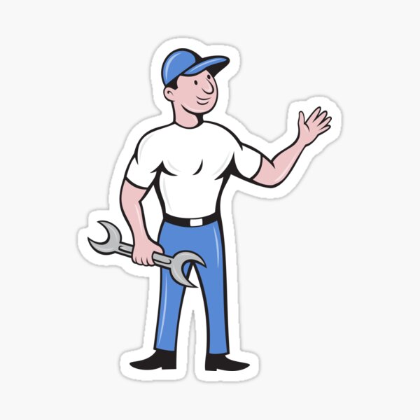 "Mechanic" Sticker for Sale by Magical23 | Redbubble