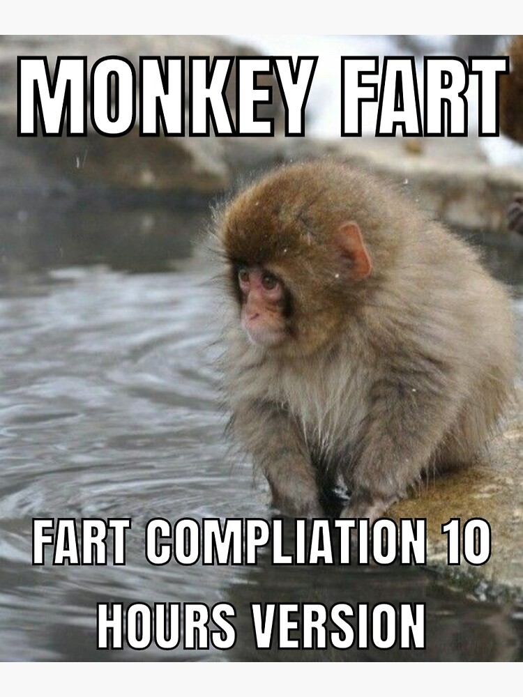 "Monkey fart compilation 10hrs version" Sticker for Sale by ...