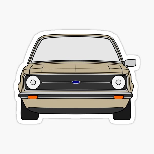 "Ford Escort Mk2 beige color" Sticker for Sale by EdimDesign | Redbubble