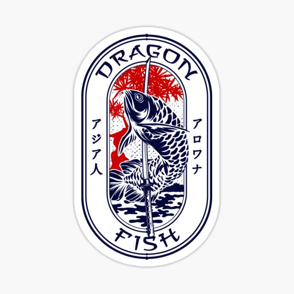"Arowana Japanese Dragon Fish Monster Fish Keeper" Sticker for Sale by ...