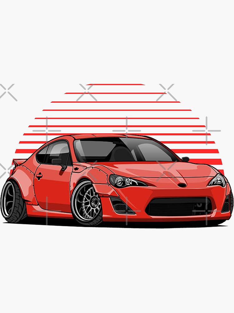 "JDM Tuning & Drift Car GT 86 Fan" Sticker for Sale by AutoDesignWerks ...