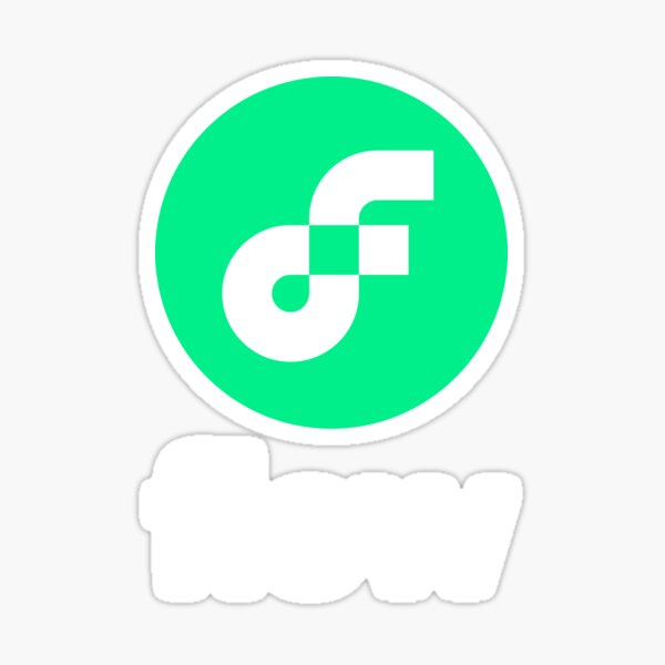 "Flow FLOW Crypto Altcoin - Clean Vertical Light Green Logo with Text ...