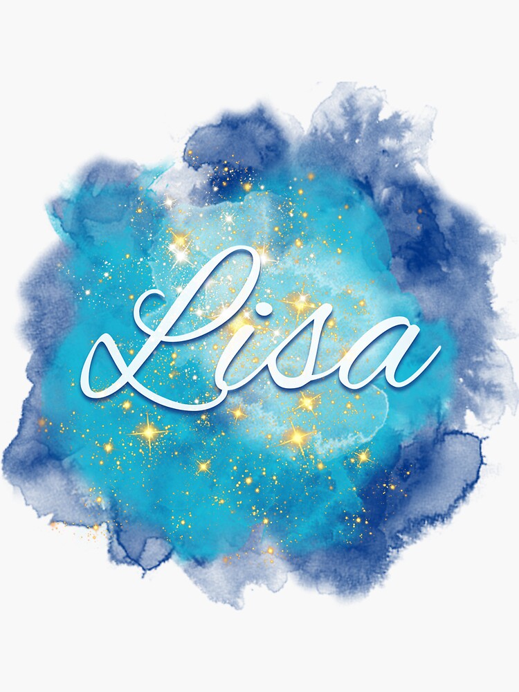 "Lisa, Stars and Watercolor" Sticker for Sale by faithtfoster | Redbubble