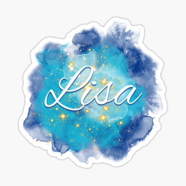 "Lisa, Stars and Watercolor" Sticker for Sale by faithtfoster | Redbubble