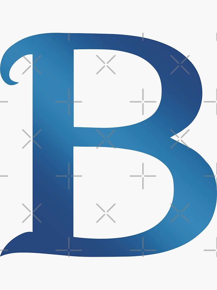 "Capital Letter B in blue" Sticker for Sale by maywinterfox | Redbubble
