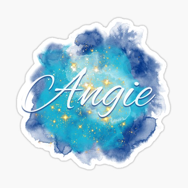 "Angie, Stars and Watercolor" Sticker for Sale by faithtfoster | Redbubble