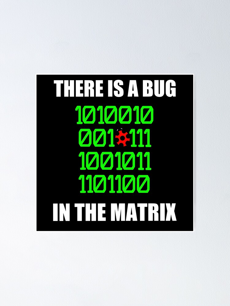 Póster «Hay un error en el juego de palabras Matrix Ladybug, lenguaje ...