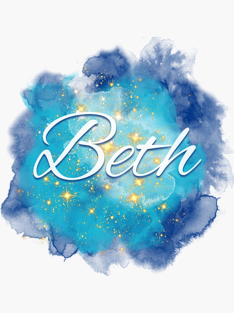 "Beth, Stars and Watercolor" Sticker for Sale by faithtfoster | Redbubble