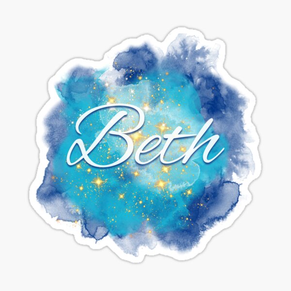 "Beth, Stars and Watercolor" Sticker for Sale by faithtfoster | Redbubble