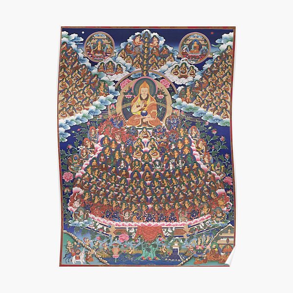 "Tsongkhapa and the Gelug Refuge Tree" Poster for Sale by Onodera ...