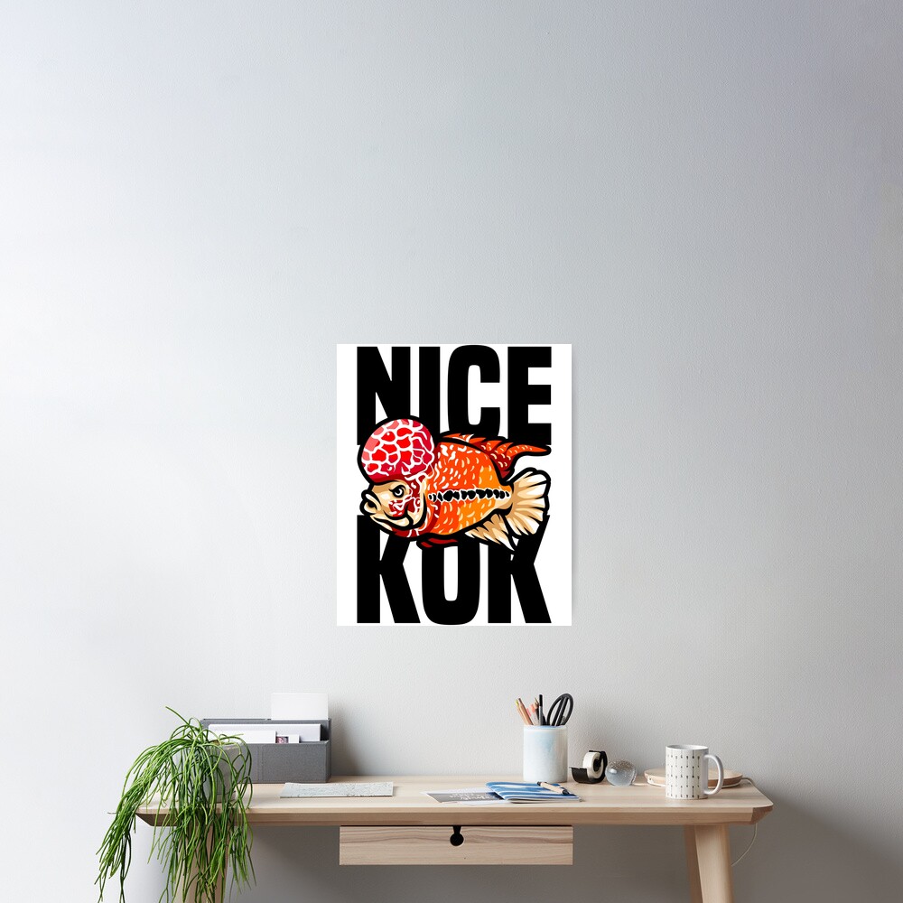 "Nice Kok Funny Flowerhorn Cichlid Fish Keeper" Poster for Sale by ...