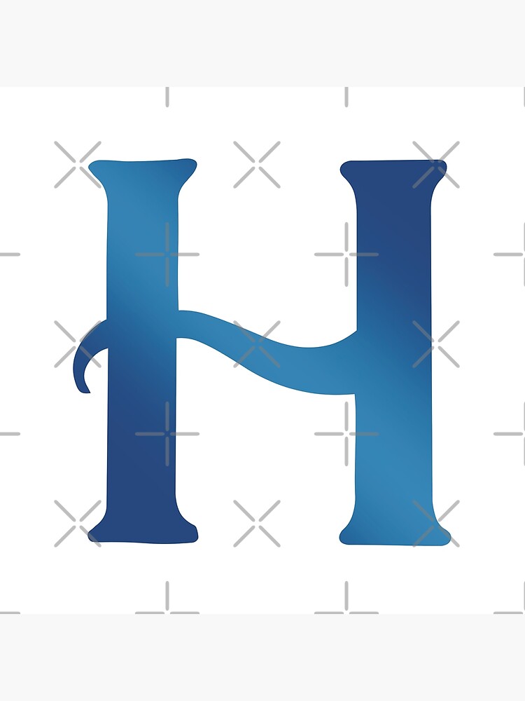 " Capital Letter H in blue" Poster for Sale by maywinterfox | Redbubble