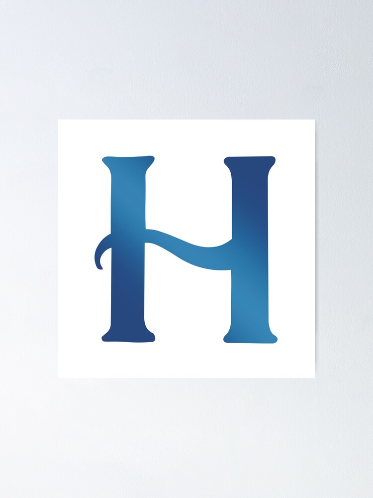" Capital Letter H in blue" Poster for Sale by maywinterfox | Redbubble
