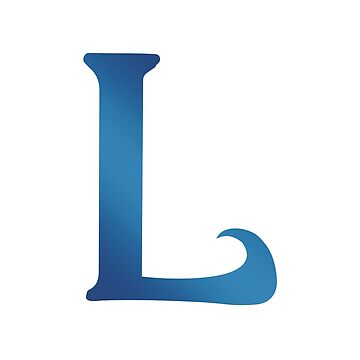 "Capital Letter L in blue" Sticker for Sale by Krista Robertson | Redbubble