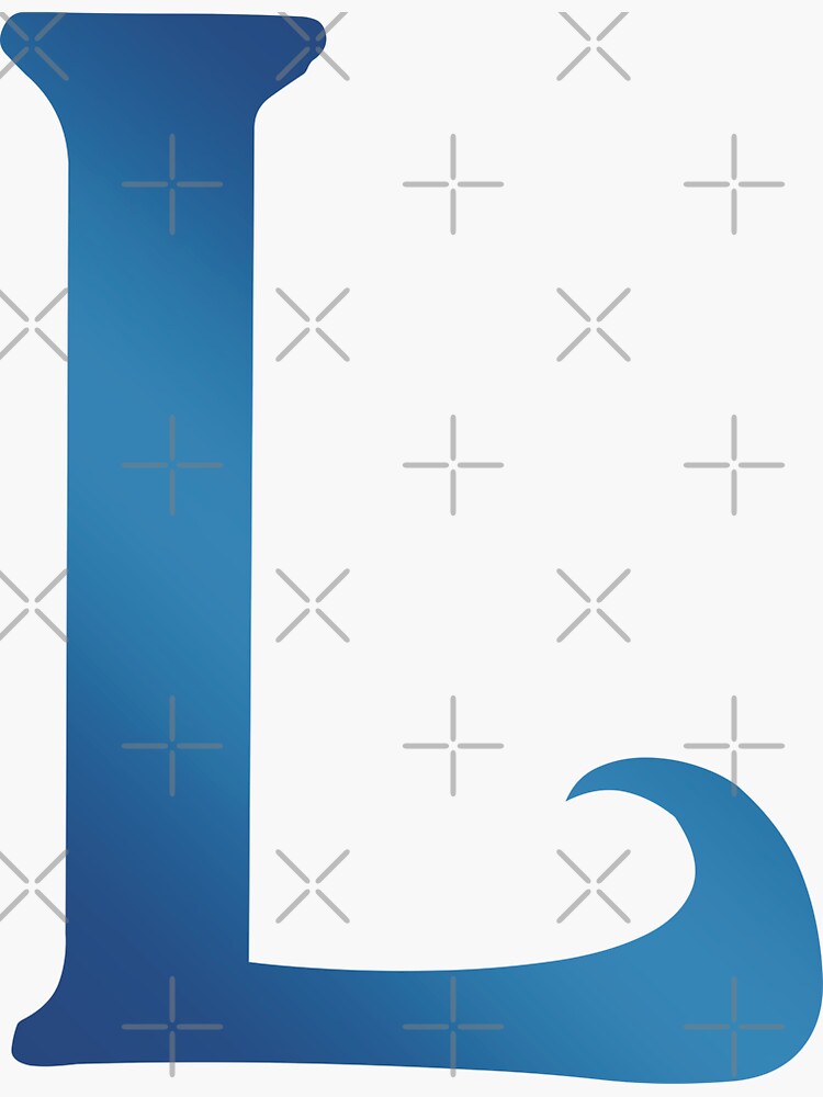 "Capital Letter L in blue" Sticker for Sale by maywinterfox | Redbubble