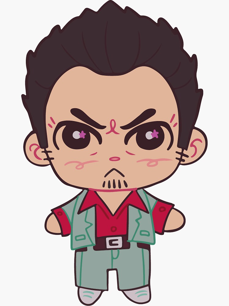 "kiryu kazuma" Sticker for Sale by kuzcokin | Redbubble