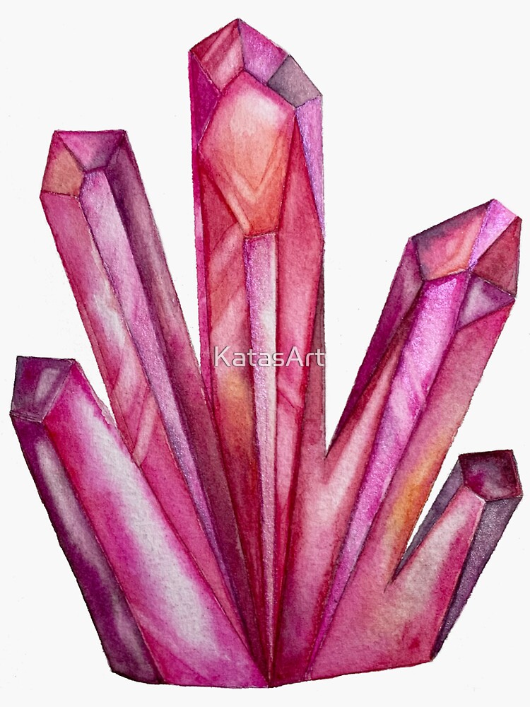 "Watercolor painting of Ruby" Sticker for Sale by KatasArt | Redbubble