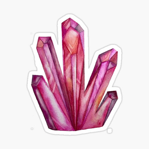 "Watercolor painting of Ruby" Sticker for Sale by KatasArt | Redbubble