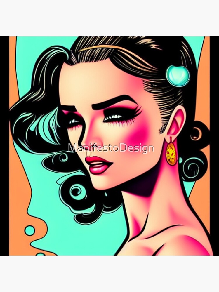 Beautiful Hot Retro Babe Poster For Sale By Manifestodesign Redbubble