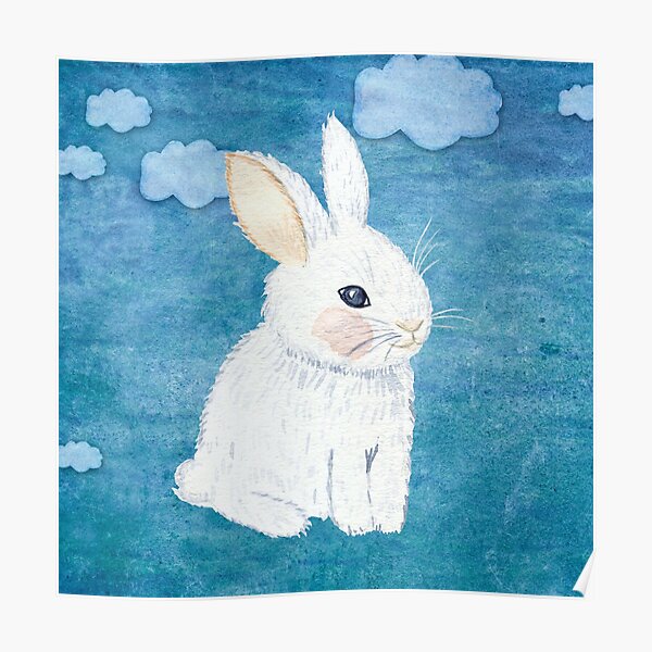 "Cute cartoon rabbit" Poster for Sale by CorneliusDesign | Redbubble