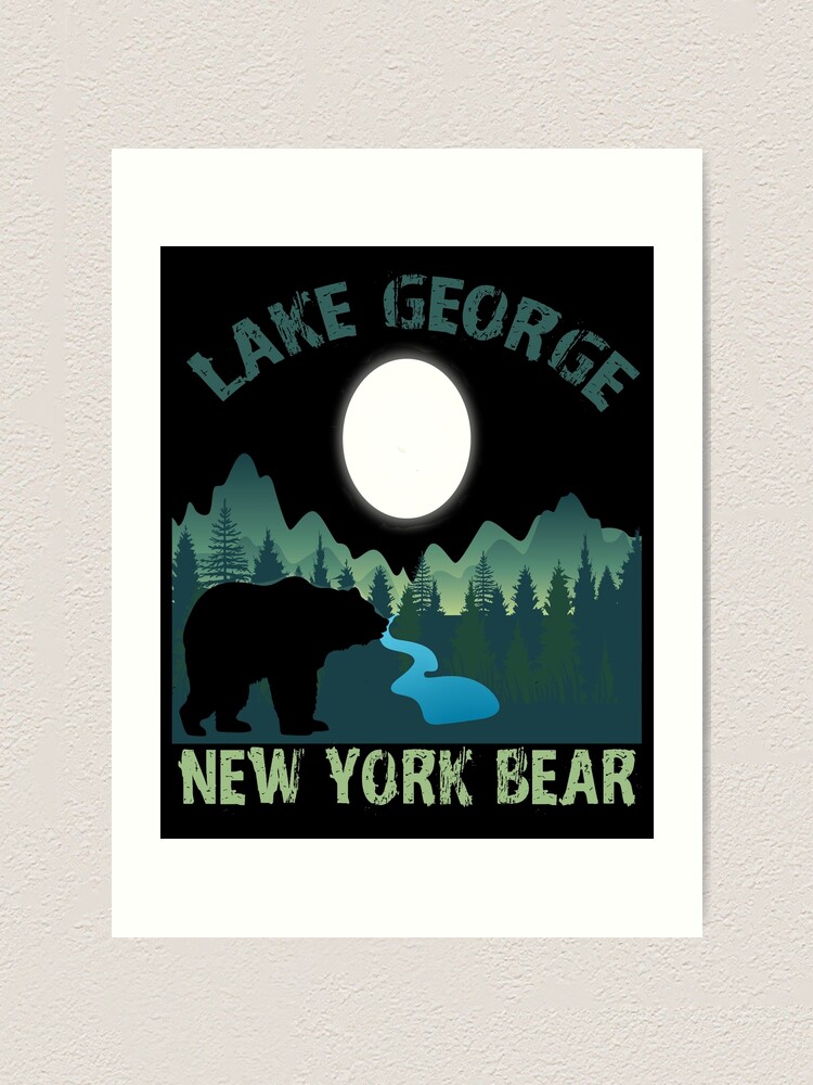 "Lake George New York Bear" Art Print for Sale by monkee-art | Redbubble