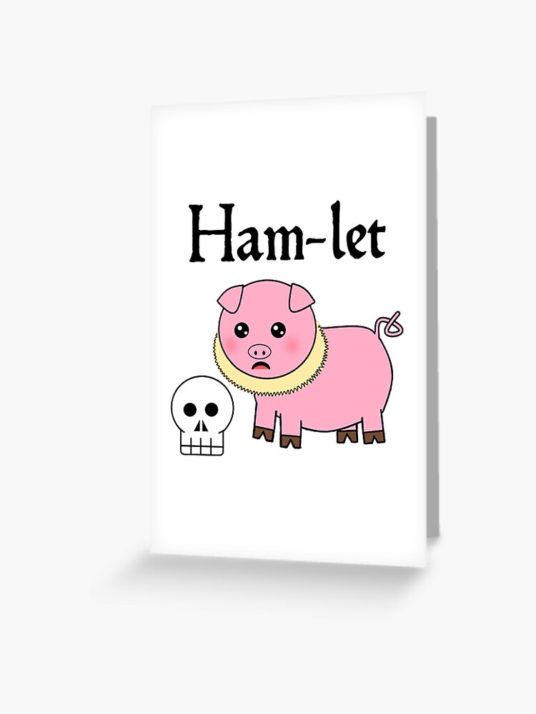 "Hamlet the Pig" Greeting Card for Sale by Bibliobeque | Redbubble