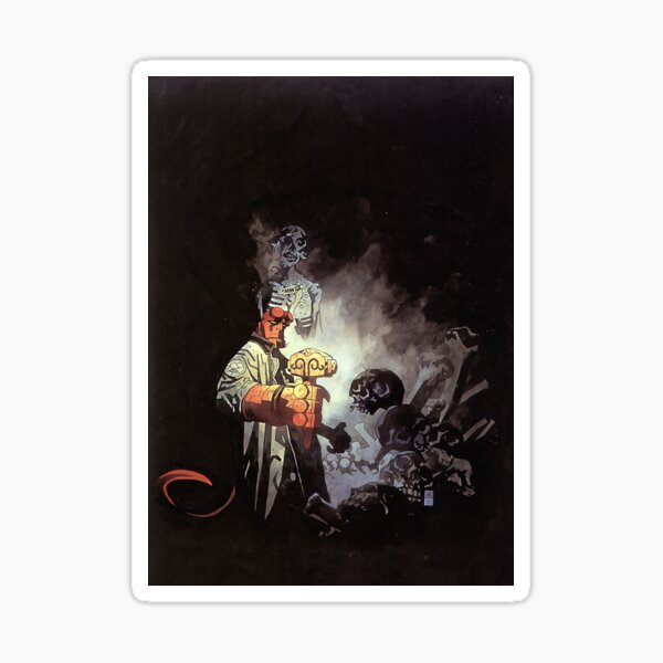"Hellboy illustration by Mike Mignola" Sticker for Sale by Lira-Studio7 ...