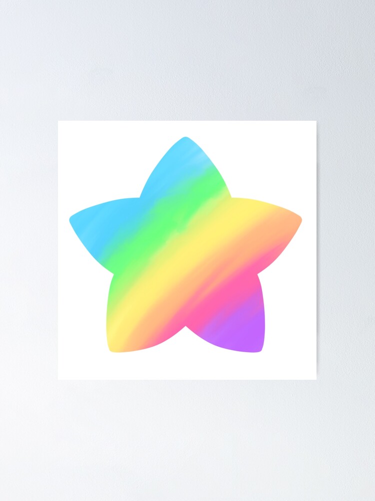 "Pastel Rainbow Star " Poster for Sale by JMDesignHouse | Redbubble