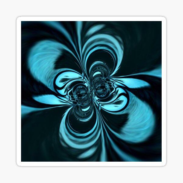 "cute doodles in turquoise glowing cyclone design" Sticker for Sale by ...