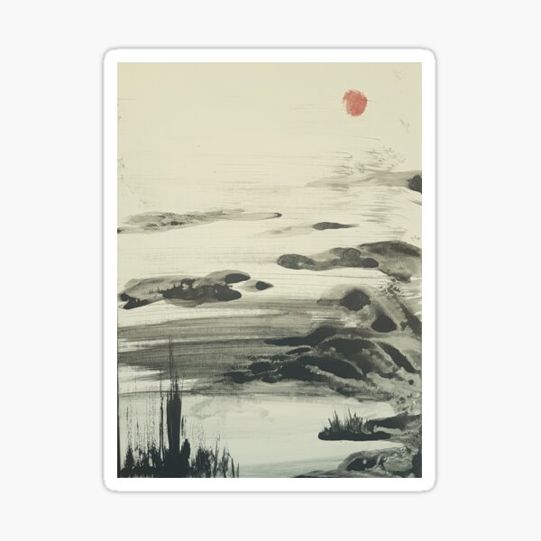 "Chinese/Japanese landscape design" Sticker for Sale by japaneseart ...