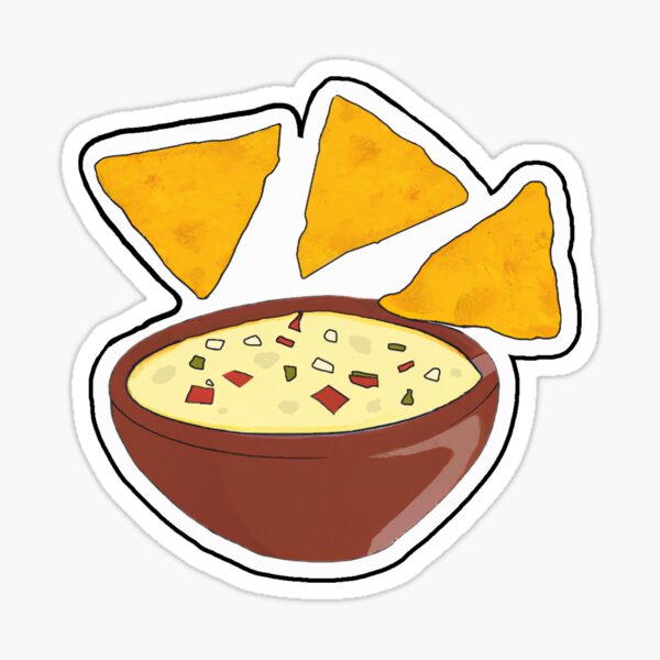 "Chips and Queso" Sticker for Sale by JandyDesign | Redbubble