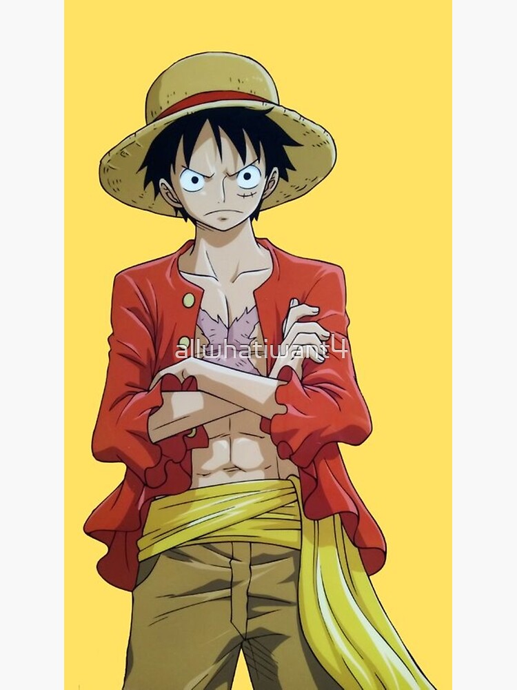 "MONKEY D LUFFY / ONE PIECE / BEST ANIME RED " Art Print for Sale by ...