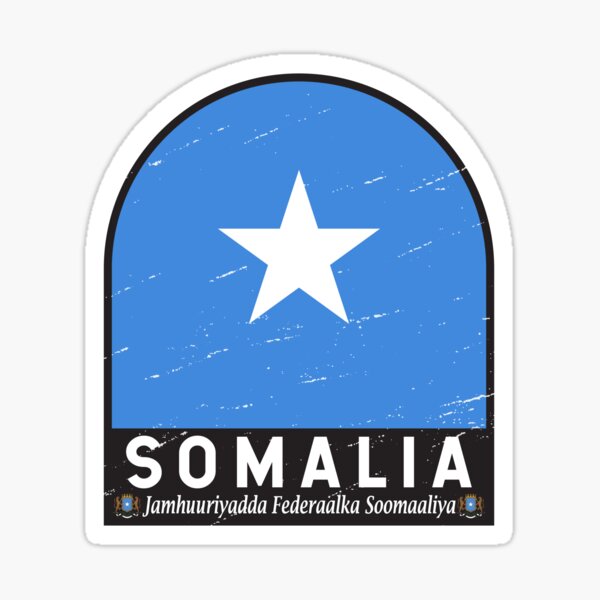 "Somalia Flag Emblem Distressed Vintage" Sticker for Sale by ...