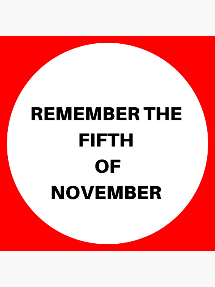 "remember the fifth of November " Sticker for Sale by TrendyDesigny ...