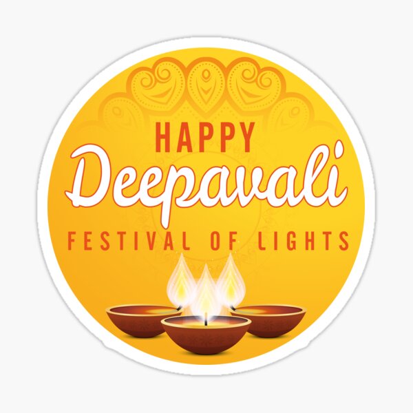 "Happy Deepavali Festival Of Lights" Sticker for Sale by ...