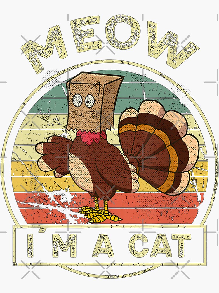 Pegatina «Miau, soy un gato, pavo, gato falso, divertido, acción de ...