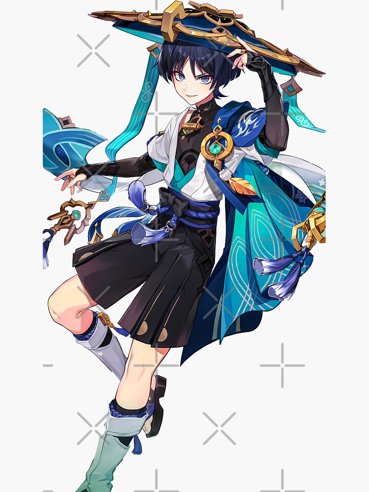 "Genshin Impact Wanderer Scaramouche" Sticker for Sale by Omagatoki ...