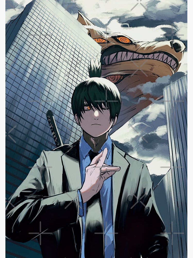 Aki Chainsaw Invocation Premium Matte Vertical Poster