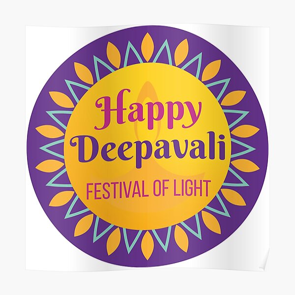"Happy Deepavali Festival Of Lights" Poster for Sale by ChrisPrintables ...