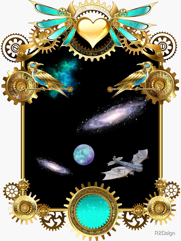 "Steampunk magic mirror" Sticker for Sale by R2Dsign | Redbubble