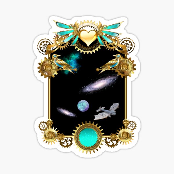 "Steampunk magic mirror" Sticker for Sale by R2Dsign | Redbubble