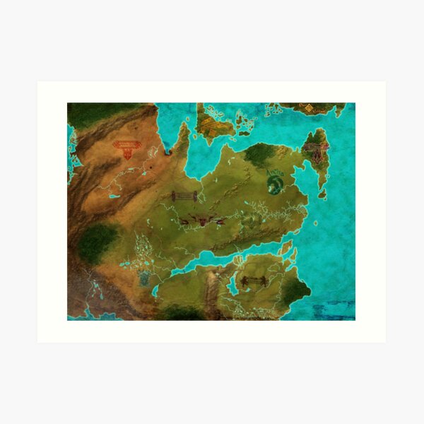 "Map of Thedas" Art Print for Sale by radiochai | Redbubble