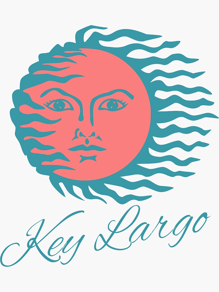 "Classic Sun Key Largo" Sticker for Sale by Destination88 | Redbubble
