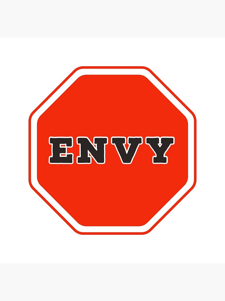 "Envy is ugly." Sticker for Sale by Words-And-Wit | Redbubble