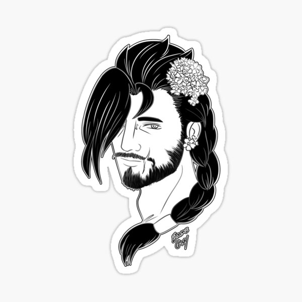 "Inktober 2022 - 19 PONYTAIL" Sticker for Sale by EmmeGray | Redbubble
