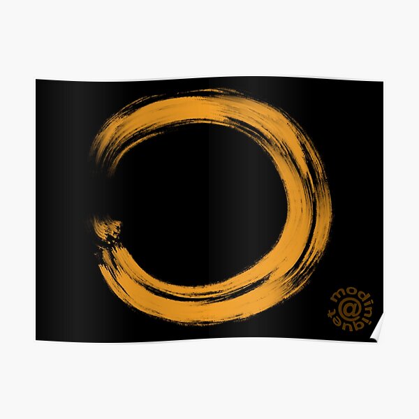 "Golden Enso" Poster for Sale by NohoSkies | Redbubble