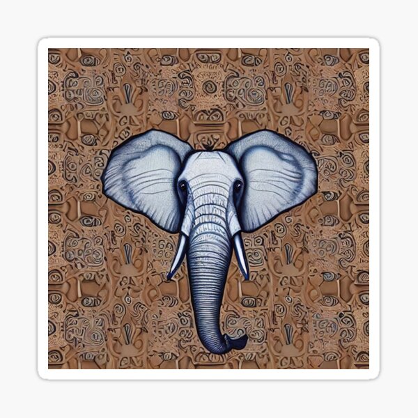 "elephant pattern batik" Sticker for Sale by marunoens01 | Redbubble