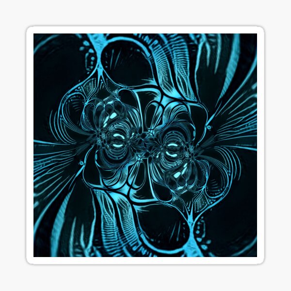 "wise OWL cartoon doodles in turquoise blue" Sticker for Sale by mister ...