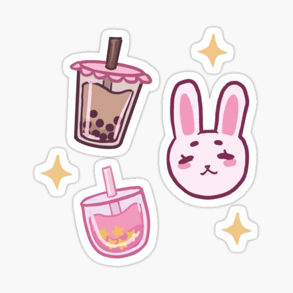 "Bobas and bunny" Sticker for Sale by Dasora | Redbubble